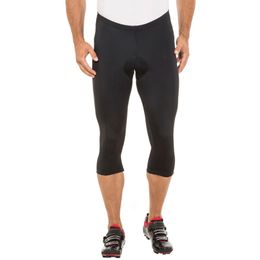 Vaude Damen Radhose "Active 3/4 Pants", schwarz, Gr. XXXL, Obermaterial: 74% Polyester, 26% Elasthan, Hosen, sportlicher Stil mit Logoschriftzug, f&uuml;r