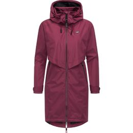 Ragwear Damen Jerseymantel "Frodik", rot, Gr. S, Obermaterial: 100% Polyester. Innenfutter: 100% Polyester, M&auml;ntel, Wasserdichter oversized Damen