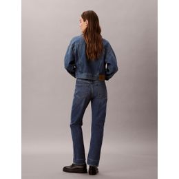 Damen Straight-Jeans "HGH RS STRGHT CK ESS", blau, Gr. 31, Calvin Klein Jeans, Denim/Jeans, Obermaterial: 98% Baumwolle, 2% Elasthan, Jeans, Mit