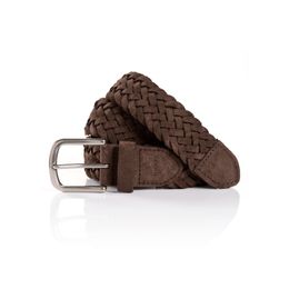 MONTI Herren Lederg&uuml;rtel "VANCOUVER", braun, Gr. 110, Obermaterial: 100% Rindsleder, G&uuml;rtel, Flecht-Optik, matt, weich, handgefertigt