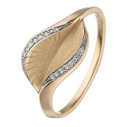 Jobo Damen Diamantring "Ring Goldring", 54, P1 = bei 10-facher Vergr&ouml;&szlig;erung erkennbare Einschl&uuml;sse, Diamanten Gelbgold 585, gold, Diamanten, Gelbgold