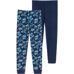 Schiesser Jungen Lange Unterhose "95/5", Gr. 98, bunt, Single Jersey, Obermaterial: 95% Baumwolle, 5% Elasthan, gemustert, unifarben, Unterhosen, mit