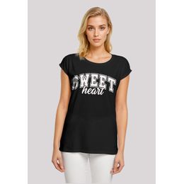 F4NT4STIC Damen T-Shirt "Sweet Heart Uni Valentinstag", schwarz, Gr. S, Obermaterial: 100% Baumwolle, Shirts, Premium Qualit&auml;t