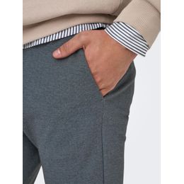 Only & Sons ONLY & SONS Herren Chinos "ONSMARK SLIM DITSY 020934 PANT NOOS", blau, Gr. 36, unifarben, Web, Obermaterial: 64% Viskose, 31% Polyester, 5% Elasthan,