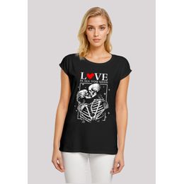 F4NT4STIC Damen T-Shirt "Love is all you need", schwarz, Gr. XS, Obermaterial: 100% Baumwolle, Shirts, Premium Qualit&auml;t