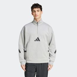 Herren Sweatshirt "M Z.N.E. H-ZIP", grau, Gr. S, adidas Sportswear, Obermaterial: 57% Polyester, 43% Baumwolle, Sweatshirts