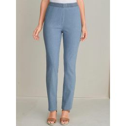Classic Basics Damen Dehnbund-Jeans, blau, Gr. 38, unifarben, 81% Baumwolle, 17% Polyester, 2% Elasthan, Jeans