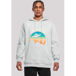 F4NT4STIC Herren Kapuzenpullover "I Believe UFO Alien Sonnenuntergang", grau, Gr. L, Obermaterial: 65% Baumwolle, 35% Polyester, Pullover, Premium