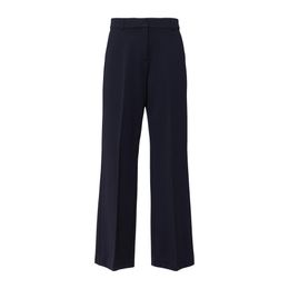 Bundfaltenhose comma, Damen, Gr. 38, N-Gr, navy, Web, Obermaterial: 50% Viskose, 42% Polyamid, 8% Elasthan, unifarben, normal lang, Hosen, mit Viskose und Stretch
