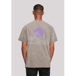 F4NT4STIC Herren T-Shirt "Kanagawa Welle", grau, Gr. XS, Obermaterial: 100% Baumwolle, Shirts, Print