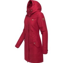 Ragwear Damen Wintermantel "Jannisa"dunkelrot, Gr. 4XL, Au&szlig;enmaterial: 65% Polyester, 35% Baumwolle. Innenfutter: 100% Polyester. Wattierung: 100%