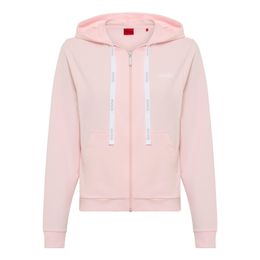 HUGO UNDERWEAR Damen Sweatjacke, Gr. XXLrosa, Sweatware, Obermaterial: 66% Baumwolle, 30% Polyester, 4% Elasthan, unifarben, Basic, Sweatjacken,