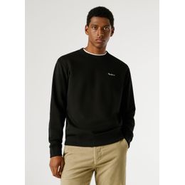 Pepe Jeans Herren Sweatshirt "GRIFFIN CREW", schwarz, Gr. XXL, unifarben, Sweatware, Obermaterial: 70% Baumwolle, 30% Polyester, Sweatshirts, mit