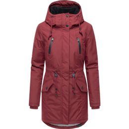 Ragwear Damen Wintermantel "Elsien", rot, Gr. XXXL, Obermaterial: 100% Polyester. Innenfutter: 100% Polyester. Wattierung: 100% Polyester, M&auml;ntel,