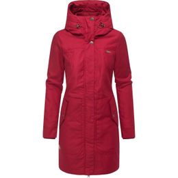 Ragwear Damen Wintermantel "Jannisa"dunkelrot, Gr. XXL, Au&szlig;enmaterial: 65% Polyester, 35% Baumwolle. Innenfutter: 100% Polyester. Wattierung: 100%