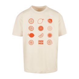 Merchcode Herren T-Shirt "Merchcode Summer - Citrus Heavy Oversize Tee", beige, Gr. L, bedruckt, 100% Baumwolle, Shirts