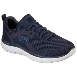 Skechers Herren Sneaker "SUMMITS", Gr. 39, blau, Textil, Schuhe, mit gepolstertem Schaftrand, Freizeitschuh, Halbschuh, Schn&uuml;rschuh