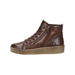 Gabor Damen Sneaker "Gabor Sneaker Nappaleder", Gr. 38,5, braun, Nappaleder, Schuhe