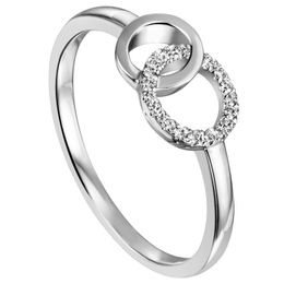 Jobo Damen Diamantring "Ring Wei&szlig;goldring", 56, SI = kleine Einschl&uuml;sse, Diamanten Wei&szlig;gold 585, silber, Diamanten, Wei&szlig;gold 585, Fingerringe, 585