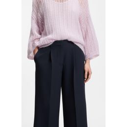 BOSS Orange Damen Anzughose "Tiwi Premium Damenmode"dunkelblau 408, Gr. 44, unifarben, Web, Obermaterial: 87% Polyester, 13% Elasthan, Hosen, Wide