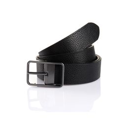 MONTI Herren Lederg&uuml;rtel "ETON", schwarz, Gr. 105, Obermaterial: 50% Rindsleder, 50% Polyurethan, G&uuml;rtel, leicht matt, strukturierte Optik, elegant,