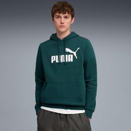 Puma Herren Kapuzensweatshirt "ESS NO. 1 LOGO HOODIE FL (S)", gr&uuml;n, Gr. XXL, bedruckt, Fleece, Obermaterial: 66% Baumwolle, 34% Polyester,