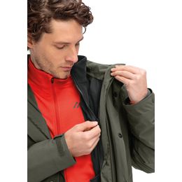 Maier Sports Herren Regenjacke "Metor 3in1 M", gr&uuml;n, Gr. 54, 100% Polyester, Jacken, warme Herren Jacke mit Kapuze, Winterjacke wasserdicht