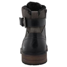 Mustang Shoes Herren Winterstiefelette "Marian", Gr. 42, schwarz, Lederimitat, Textil, Basic, Schuhe, Stiefelette, Boots mit praktischem