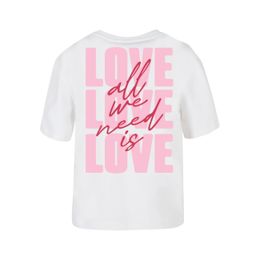 MISS TEE Damen T-Shirt "Miss Tee All We Need Is Love Tee", wei&szlig;, Gr. XXL, bedruckt, 100% Baumwolle, Shirts