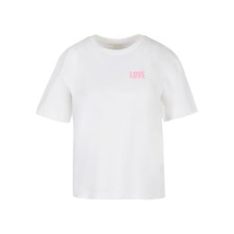 MISS TEE Damen T-Shirt "Miss Tee All We Need Is Love Tee", wei&szlig;, Gr. 5XL, bedruckt, 100% Baumwolle, Shirts