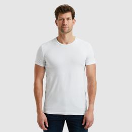 PME-Legend PME LEGEND Herren T-Shirt "PME 2-packbasict-shirt", Gr. S, wei&szlig;, Jersey, Obermaterial: 95% Baumwolle, 5% Elasthan, unifarben, Shirts