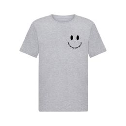 Merchcode M&auml;dchen T-Shirt "Merchcode Kids Good Vibes Club Front for Light - Basic Tee"erdgrau, Gr. 122, bedruckt, 100% Baumwolle, Shirts