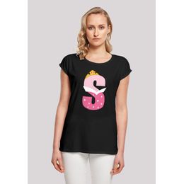 F4NT4STIC Damen T-Shirt "Disney Alphabet S Is For Sleeping Beauty", schwarz, Gr. XS, Obermaterial: 100% Baumwolle, Shirts, Print