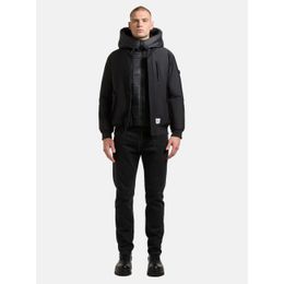 Khujo Herren Outdoorjacke "Clemat", schwarz, Gr. S, Obermaterial: 87% Polyester, 13% Elasthan. Obermaterial Einsatz: 87% Polyester, 13% Elasthan.