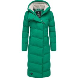 Wintermantel Ragwear "Pavla Long", Damen, Gr. 4XL (48), grasgr&uuml;n, Au&szlig;enmaterial: 100% Polyester; Innenfutter: 100% Polyester; Wattierung: 100% Polyester, figurumspielend ca. Mitte Wade, &Auml;rmel ohne &Auml;rmelschlitz Rippstrickb&uuml;ndchen, M&auml;ntel Wintermantel, extralanger Winterparka mit Teddyfutter und Kapuze