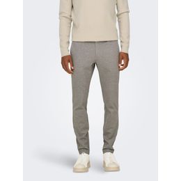 Only & Sons ONLY & SONS Herren Chinos "ONSMARK SLIM DITSY 020934 PANT NOOS", grau, Gr. 29, unifarben, Web, Obermaterial: 64% Viskose, 31% Polyester, 5% Elasthan,