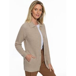 Walbusch Merino-Strickjacke Waffelstruktur