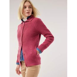 Walbusch Merino-Strickjacke Waffelstruktur