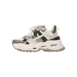 Buffalo Sneaker 'TRIPLET HOLLOW' Damen Gr&ouml;&szlig;e 38 creme / bronze / schwarz