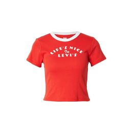 Levi's LEVI'S T-Shirt 'MINI RINGER' Damen Gr&ouml;&szlig;e XS rot / wei&szlig;