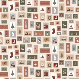 IB Laursen Papier Serviette 20x20 cm Weihnachtsbriefmarken 50er skandinavische Deko Online Shop