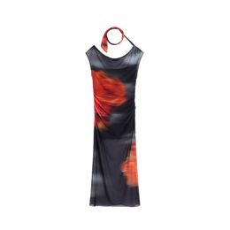Desigual Kleid Damen Gr&ouml;&szlig;e 36 orange / schwarz Winterkleid