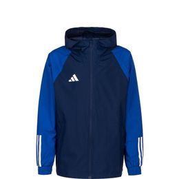 adidas Performance Allwetterjacke Jungen Gr&ouml;&szlig;e 176 blau / navy / wei&szlig;