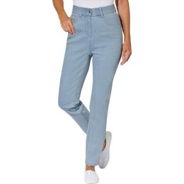 Damen Jeans mit Rundum-Dehnbund blue-bleached, Gr&ouml;&szlig;e 48