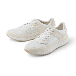 Tchibo - Veloursleder-Sneaker - Damen - Gr. 40 - wei&szlig;