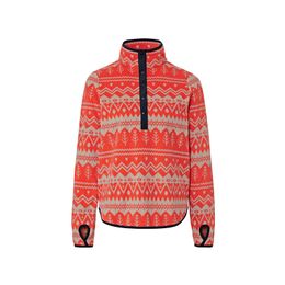 Tchibo - Fleecepullover - Damen - Gr. XL - orange/print