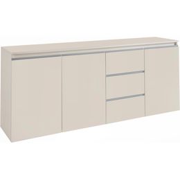 Sideboard Inosign "Magic, Kommode, Schrank, Stauraumschrank", kaschmir, B:200cm H:81cm T:40cm, FSC-zertifizierter Holzwerkstoff, Sideboards, Sideboard, Mit 3 T&uuml;ren,3 Schubk&auml;sten und Aluminiumgriff, (B/T/H) 200x40x81 cm
