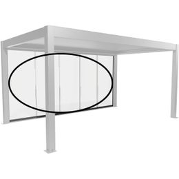 Glasschiebet&uuml;r BioHort "Klarglas Gr. 5 m f&uuml;r Pergola, verschiedene Farben", quarzgrau, metallic, B:475,5cm H:234,9cm, Glas, Stahl, T&uuml;ren, 475,5x 234,9 cm, Glaselemente aus 10 mm ESG