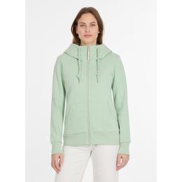 Kapuzensweatjacke Ragwear "NESKIA ZIP", Damen, Gr. L, mint, Sweatware, Obermaterial: 70% Baumwolle, 30% Polyester, unifarben, normal, Rundhals, Sweatjacken