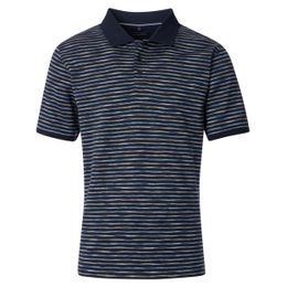 Poloshirt Casamoda "Casamoda Polo-Shirt gestreift", Herren, Gr. L, blau (dunkelblau), 80% Baumwolle, 20% Polyester, Shirts